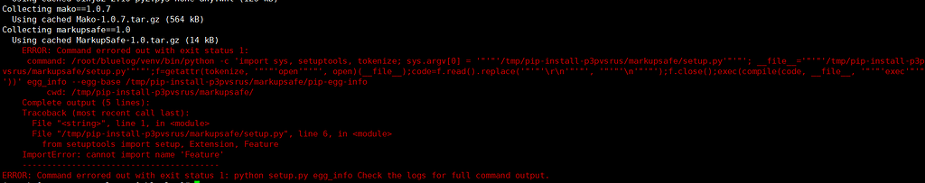 Python3安装bluelog依赖，报错 MarkupSafe setup.py: ImportError: cannot import ...